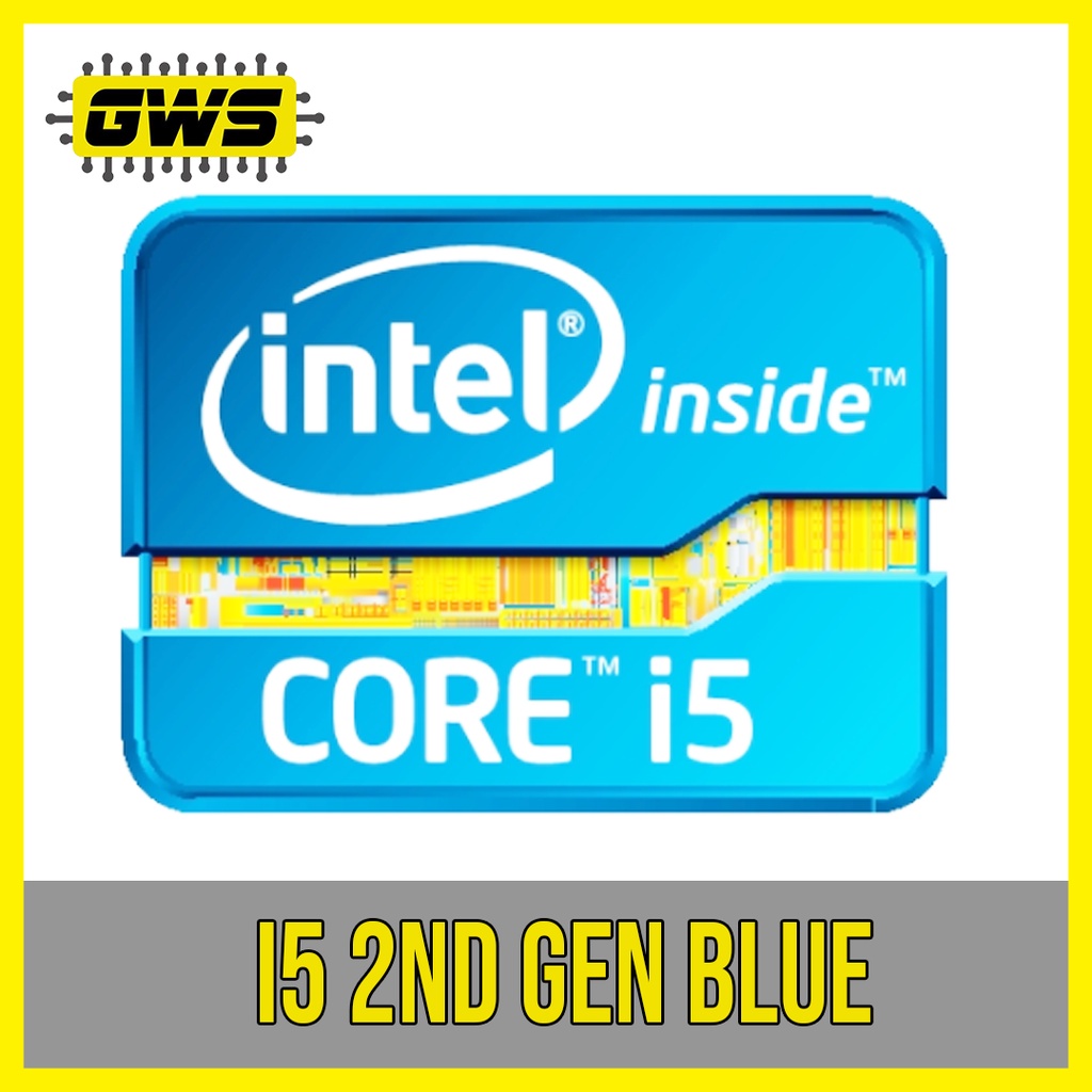 Original Intel I5 2ND GEN BLUE Logo Stickers for Laptop/Desktop ...