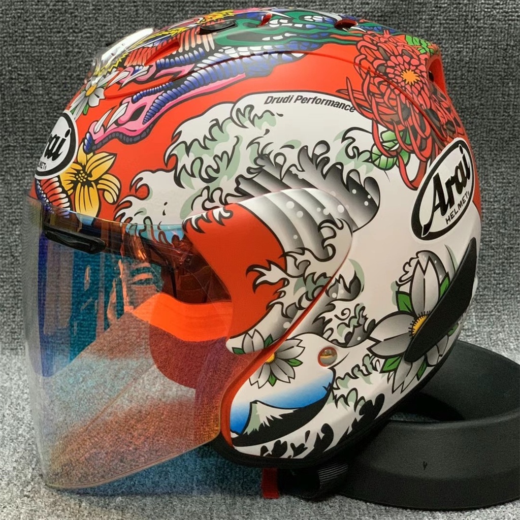 New Arai SZ-Ram5 VZ-RAM Red Japan Dragon Helmet Arai Motorcycle Half ...