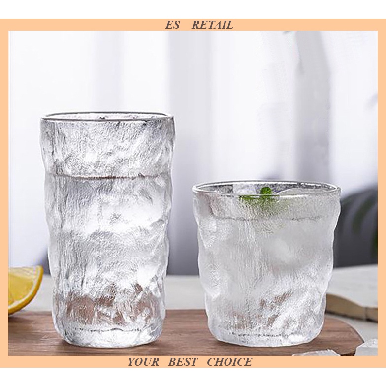 Glacier pattern glass cup Glass mug Glass cup Cawan kaca Cawan kaca ...