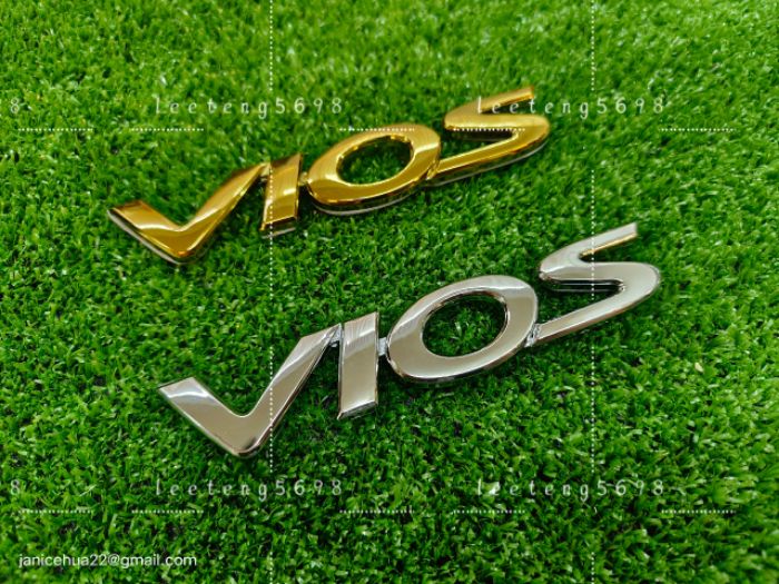 Toyota Vios (Gold/Chrome/Matte Black) Emblem Logo | Shopee Malaysia