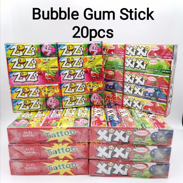 Zizi / Boom Bubble Gum Stick 20pcs with Tattoo | Shopee Malaysia