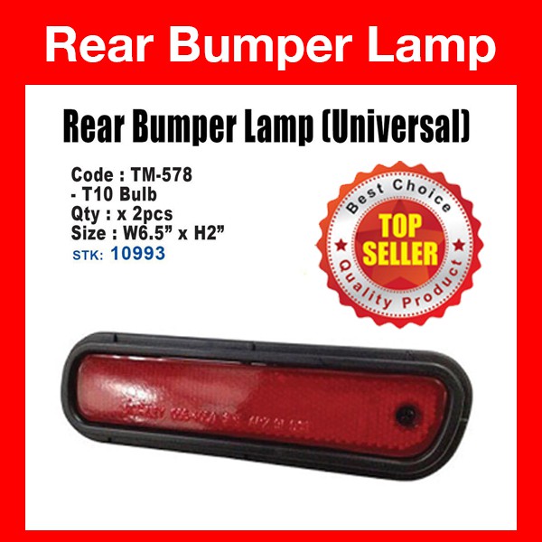 [🔥Universal] Rear Bumper Lamp Side Marker Bumper Reflector Red Colour ...
