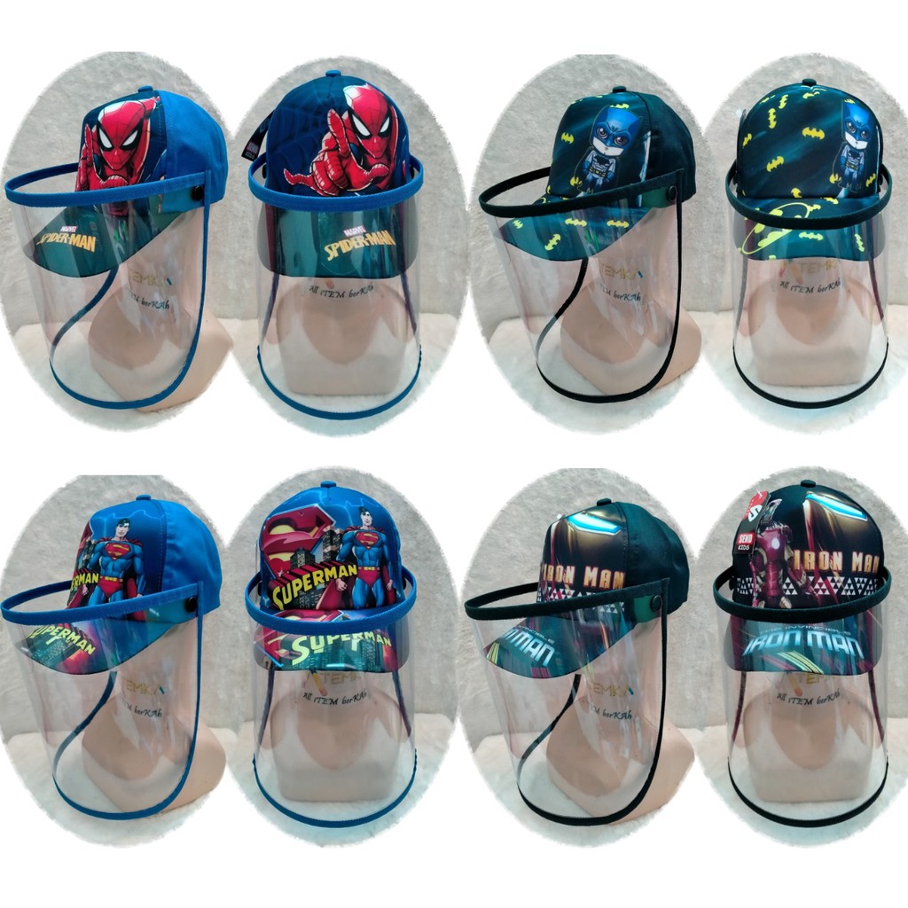 Character CHILDREN'S FACE SHIELD HAT (FREE PACKING DUS) | Shopee Malaysia