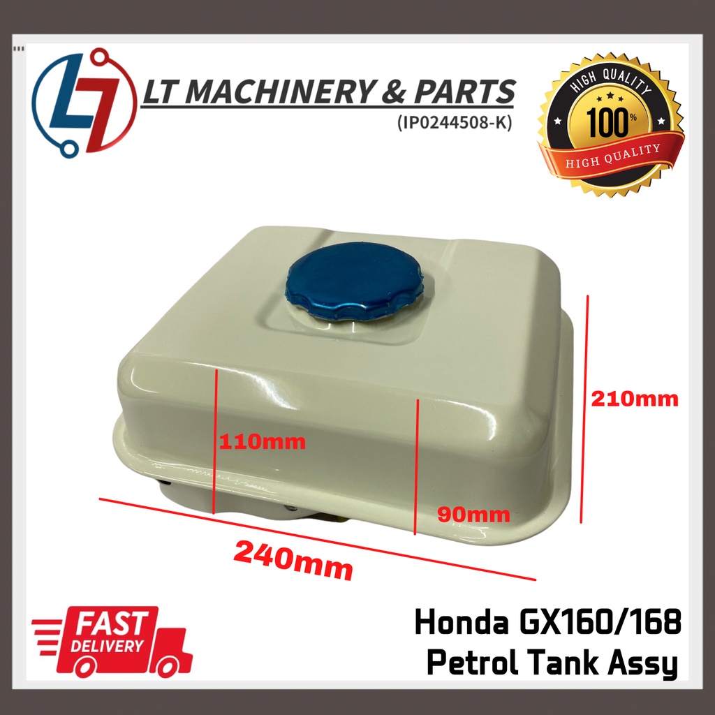 Honda GX160 168F Engine Fuel Tank Petrol Tank With Cap Assembly Spare ...