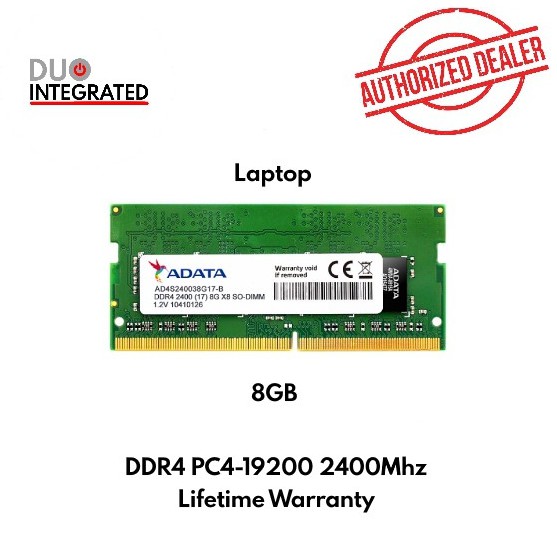 ADATA 8GB DDR4 2400Mhz SO-DIMM LAPTOP RAM | Shopee Malaysia