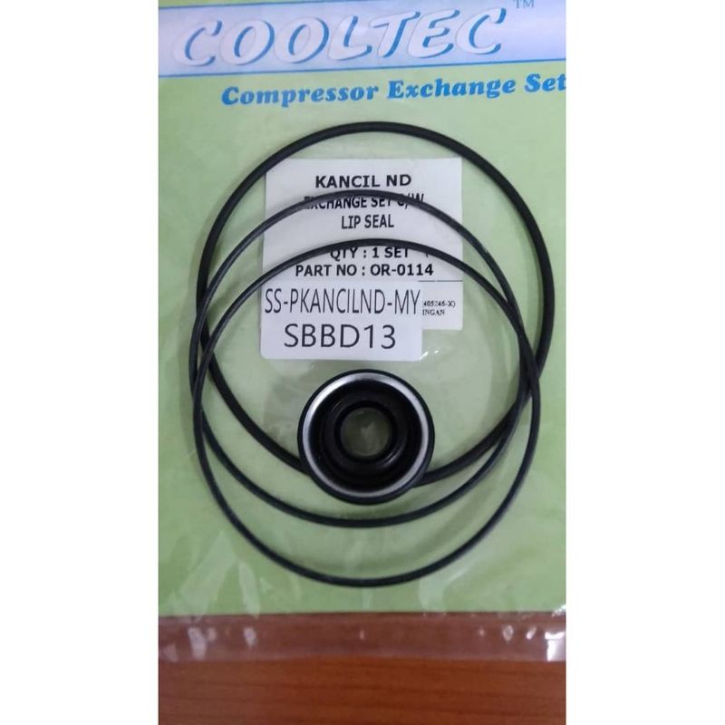 COMPRESSOR SEAL KIT SET LIP SEAL & BODY ORING AIR COND(KANCIL DENSO ...