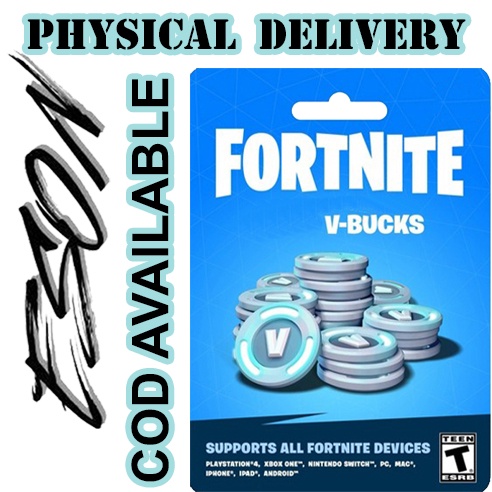 Fortnite Vbucks V-Bucks Gift Card (1000,2800,5000) - - Physical ...