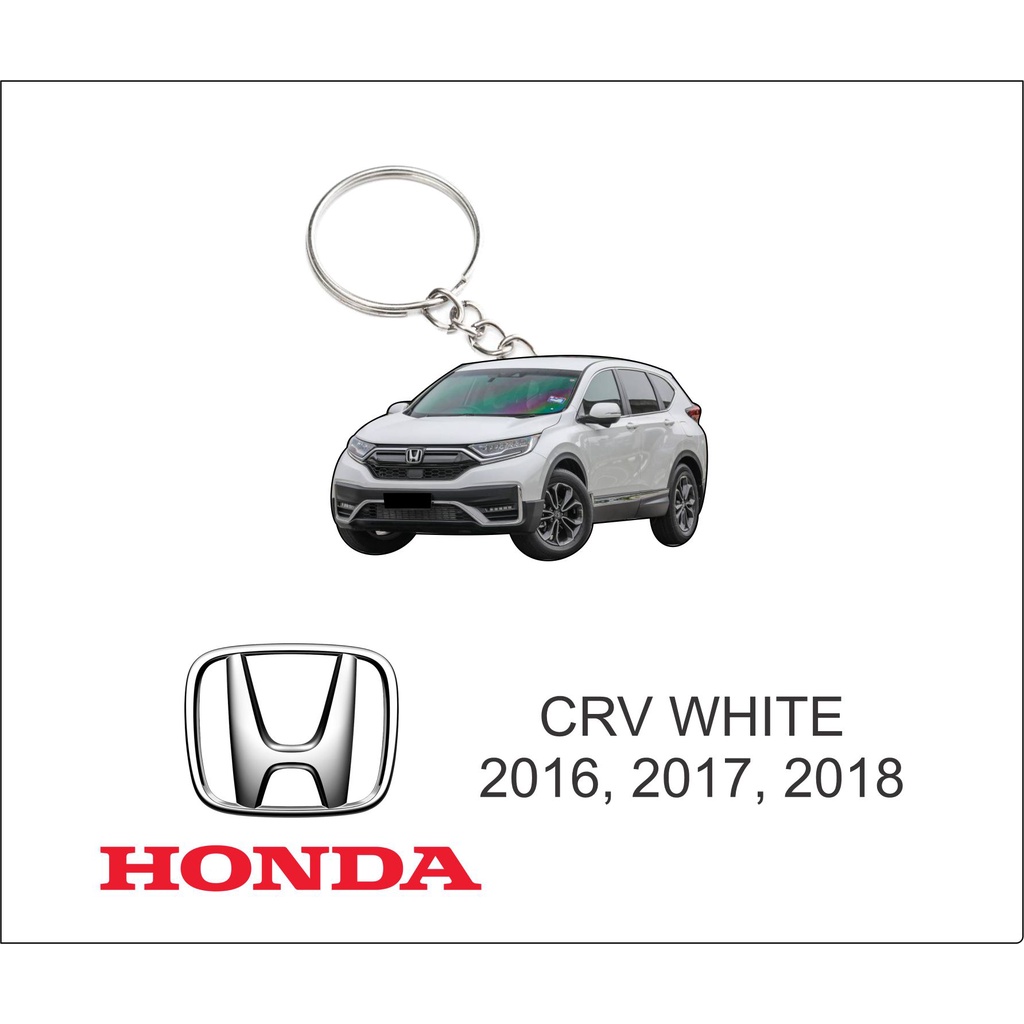 honda crv cr-v white keychain 2d (2017, 2018, 2019) | Shopee Malaysia