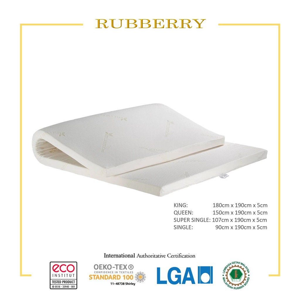 RUBBERRY 5 cm Latex Topper (Single - King) | Shopee Malaysia