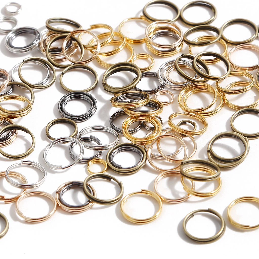 Dia 5/6/8/10mm Gold Sliver Bronze Color Open Jump Rings Double Loops Split Rings Connectors For ...