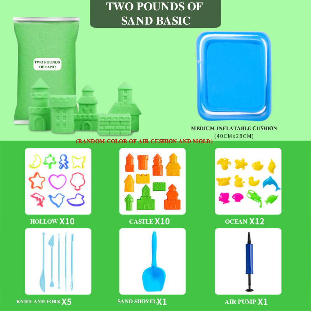 (2KG)50Pcs Sand Sets Dynamic Eco Sand Castle Play Set Slime Tools Play ...