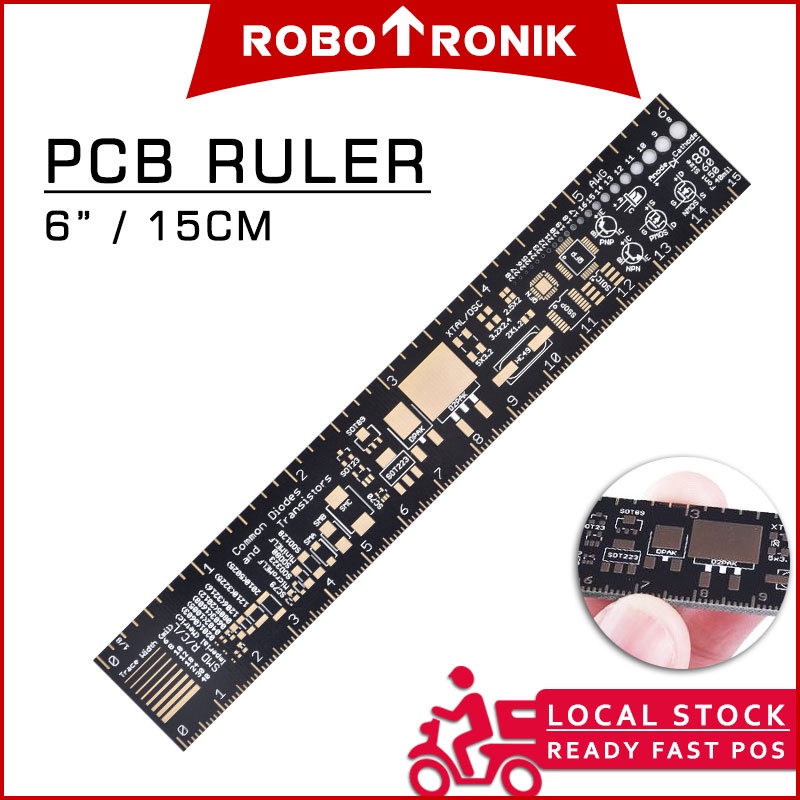 PCB Reference Ruler, Measuring Multipurpose Engineering Tool (6 Inch ...