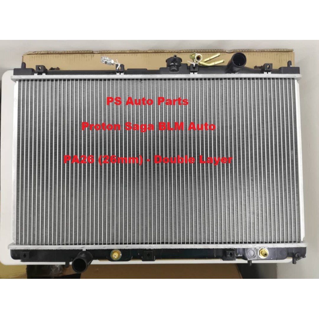 Radiator Proton Saga BLM Auto Tangki Air Kereta Ketebalan PA26 Double ...