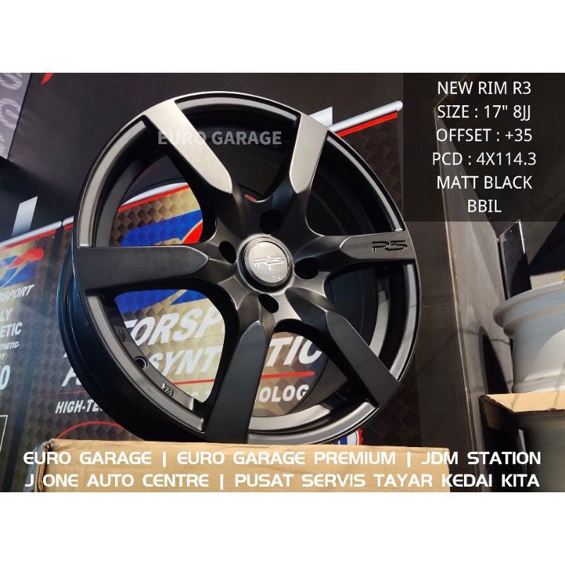 NEW RIM 17 4X114.3 R3 PROTON waja persona iriz gen2 new saga satria neo ...