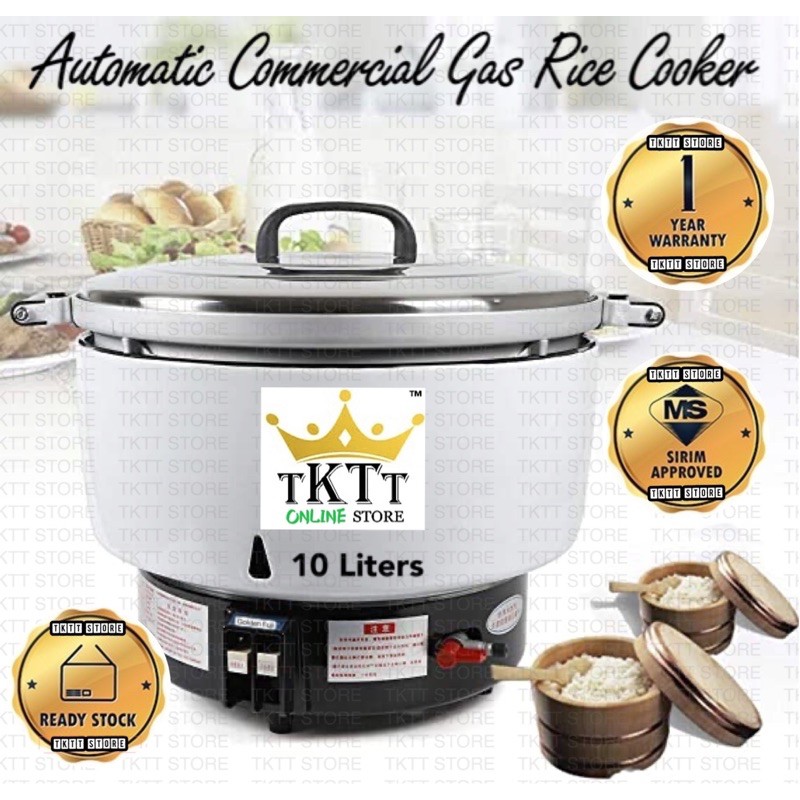 TKTT 10 Liter Commercial Automatic Gas Rice Cooker Japan Thermostat ...