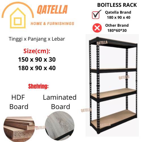 Rak 2 in 1 Boltless Rack + Table Set / Office Set / Boltless Rack / Rak ...