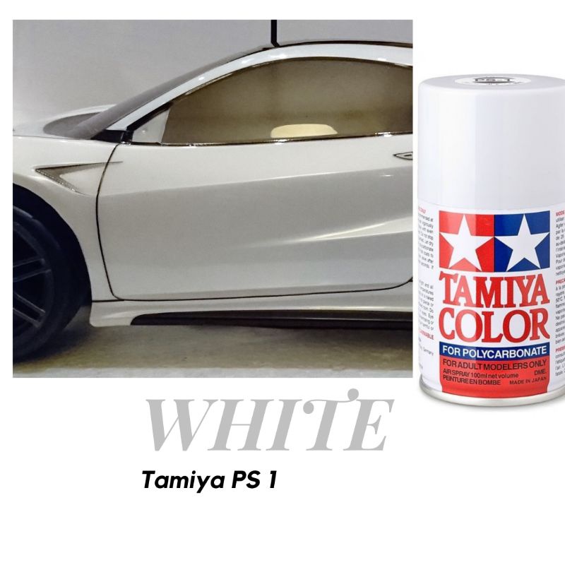 Tamiya PS1 White POLYCARBONATE SPRAY PAINT rc nitro car buggy truck ...