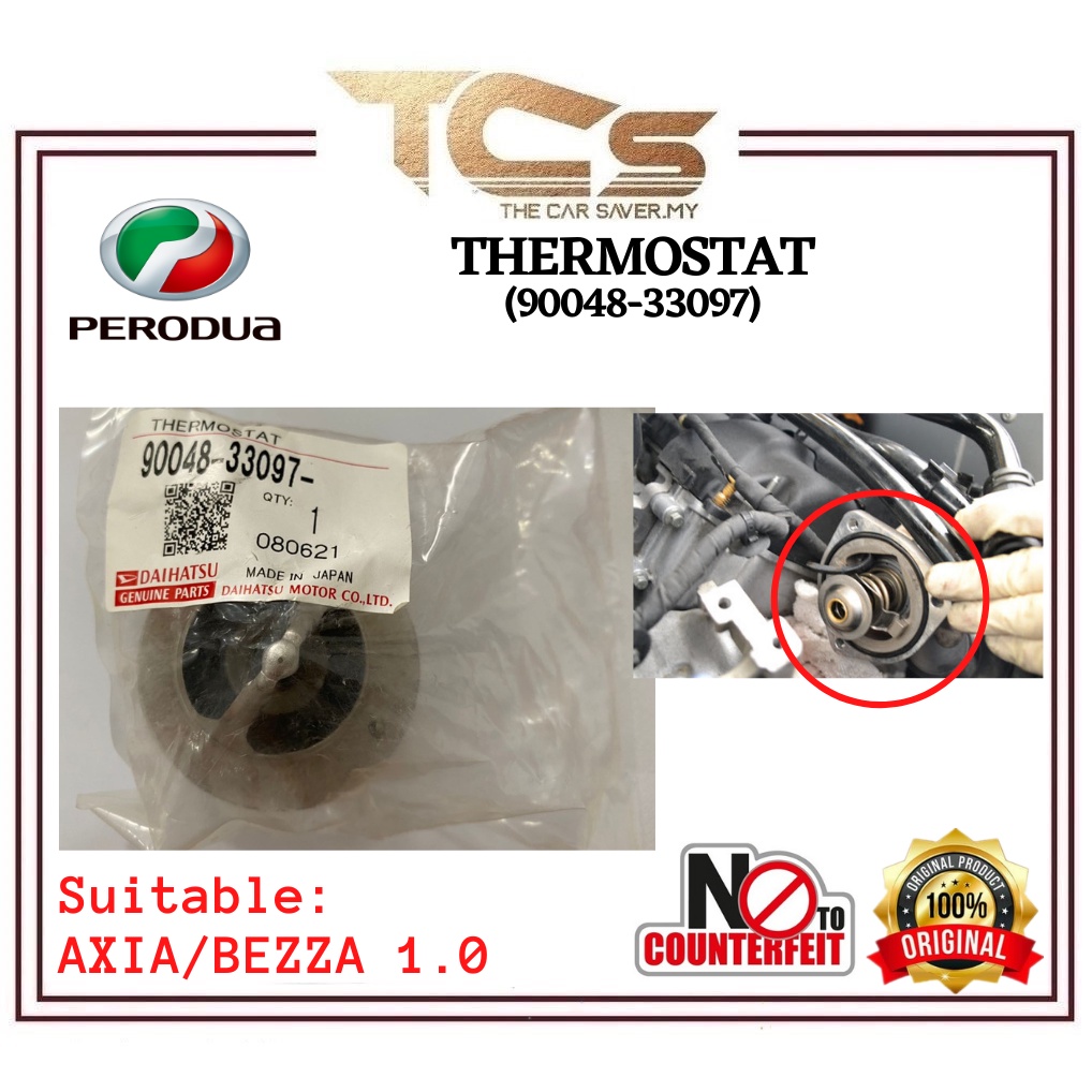 ORIGINAL PERODUA AXIA,BEZZA 1.0 THERMOSTAT (90048-33097) | Shopee Malaysia