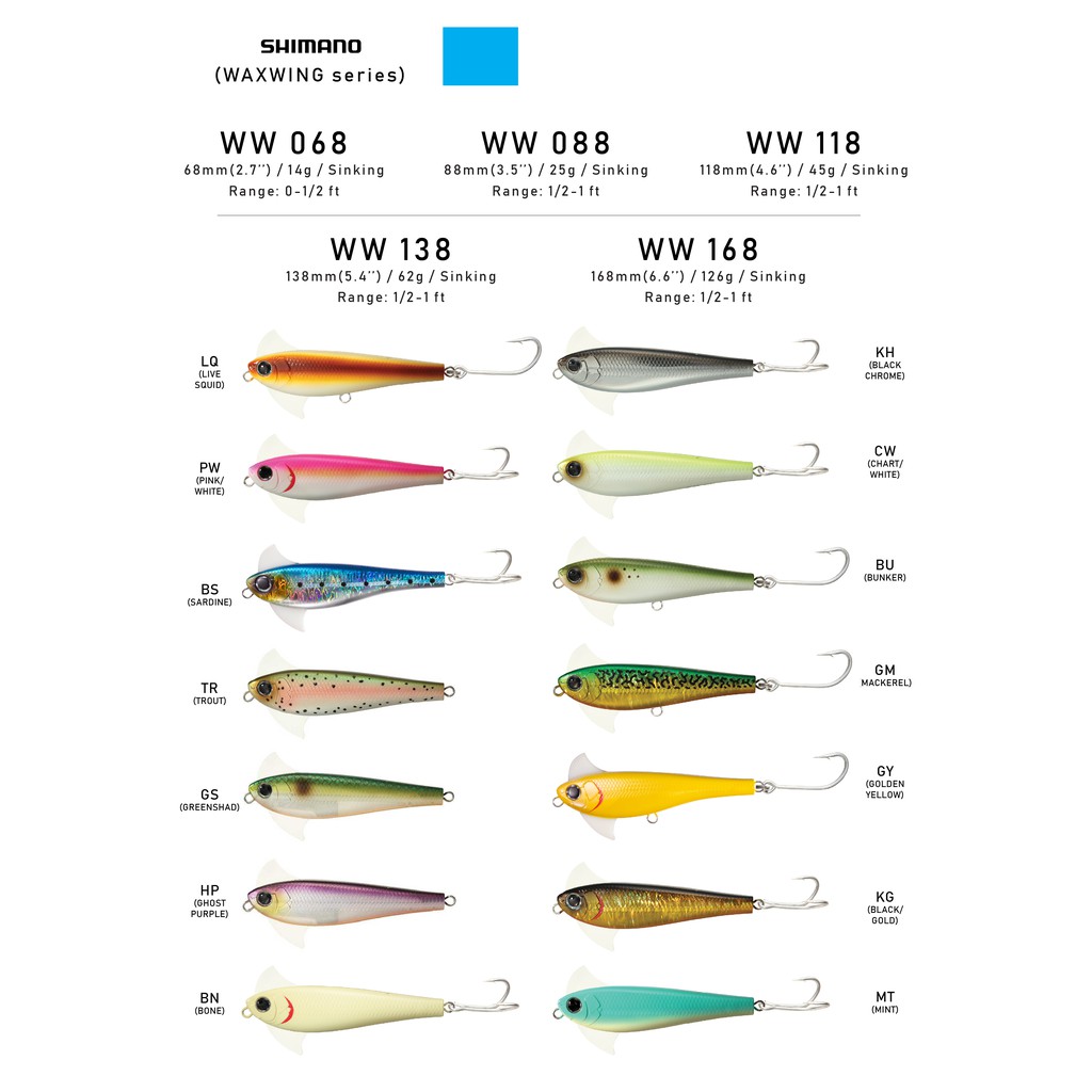 Shimano Waxwing Sinking Lure (14g/7.8g/25g/126g/45g) | Shopee Malaysia