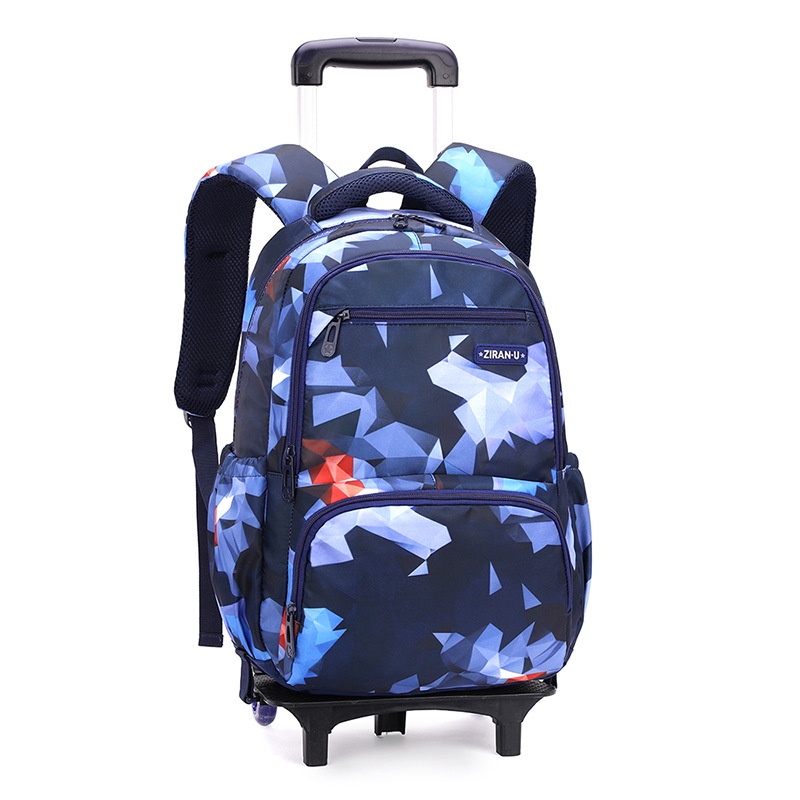 Wheeled School Bag Beg Sekolah Roda with 2/6Wheels Climbing Stairs ...