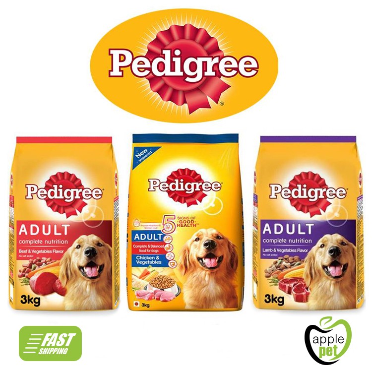 Pedigree Adult Dog Dry Food 3KG (Original Packaging) / Beef Vege ...