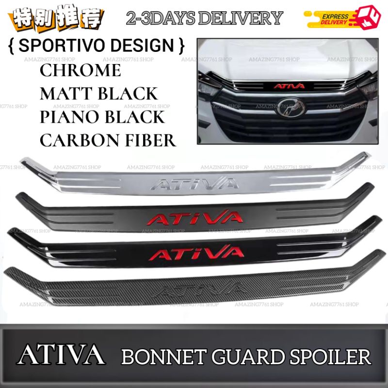 AMAZING PERODUA ATIVA FRONT BONNET GUARD JAPAN SPOILER SPORTIVO DESIGN ...