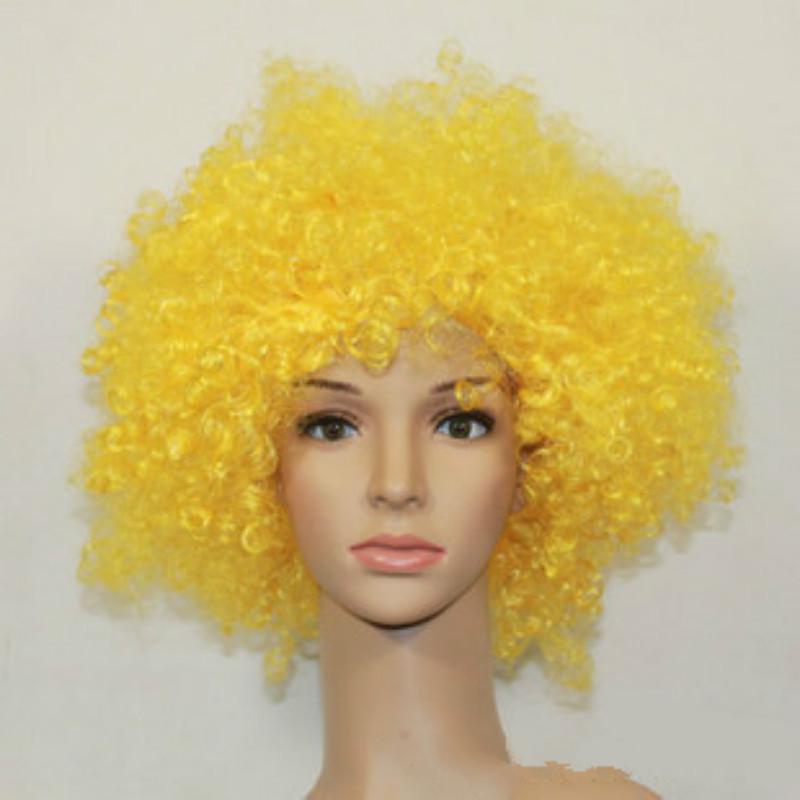 Novelty Afro Hair Wig Clown Curly Afro Circus Fancy Dress Hair Wigs Disco Costume Halloween ...