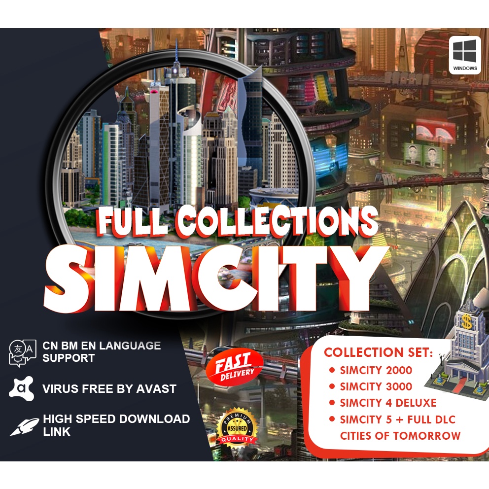 【Classic PC Games】SimCity Complete Collection (4 in 1) for Windows ...