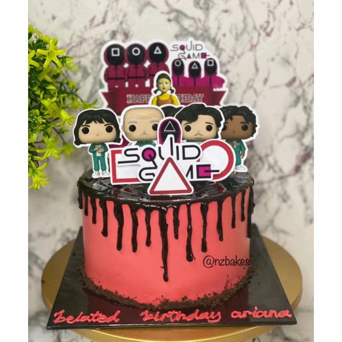 SQUID GAME CAKE TOPPER READY STOCK | Shopee Malaysia
