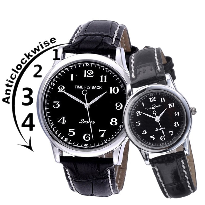 REALLY STOCK Classic Reverse Watch Men and Watch Women Quartz Anti ...