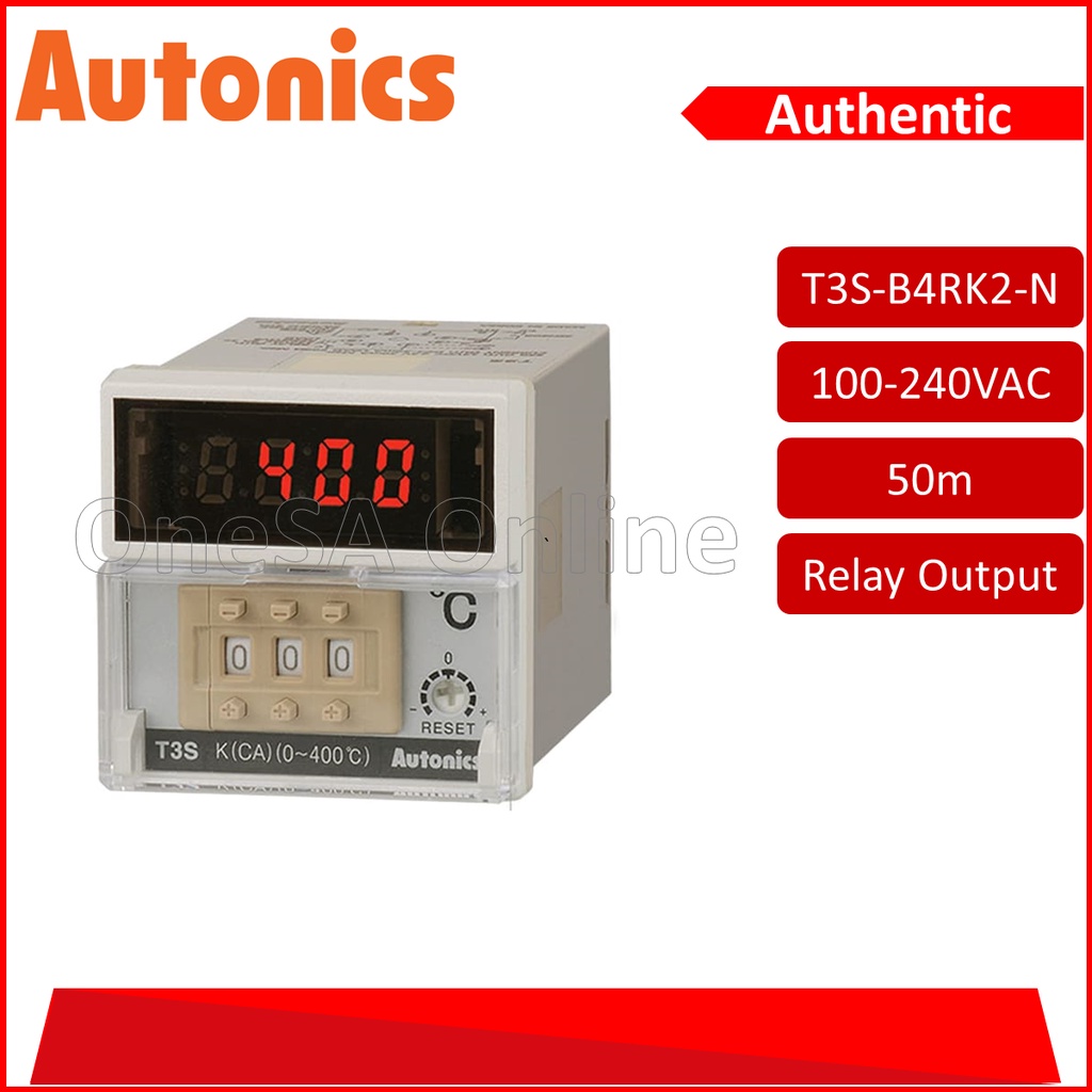 AUTONICS TEMP. CONTROLLER RELAY OUTPUT(T3S-B4RK2C-A100-240) | Shopee ...
