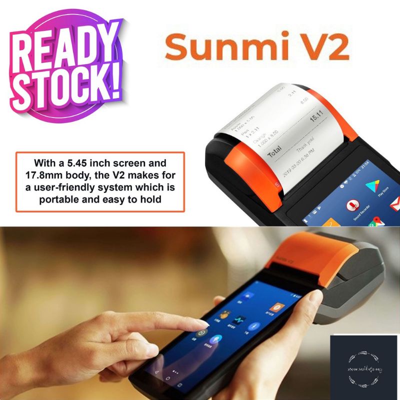 SUNMI V2 4G WiFi Android 7.1 PDA Terminal Thermal Receipt Printer ...