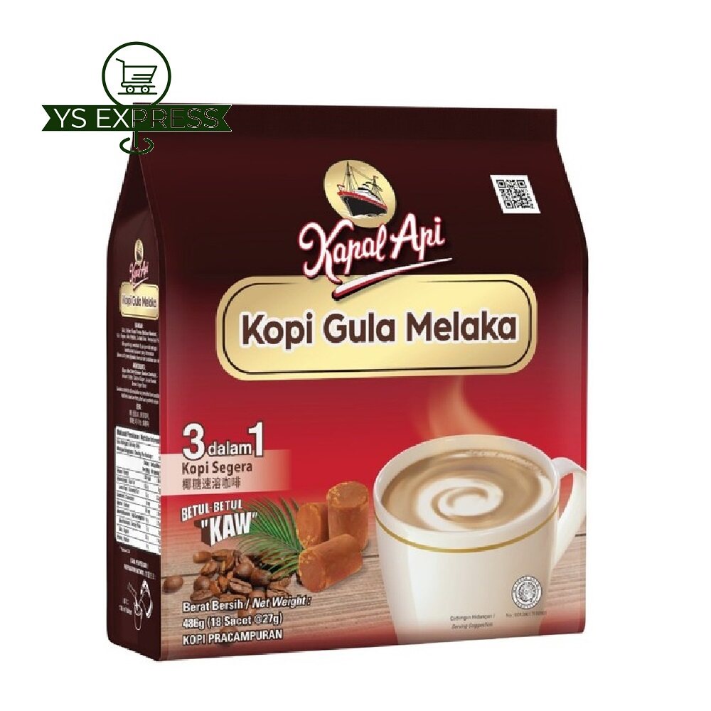 KAPAL API 3in1 Instant Coffee Kopi Gula Melaka 18'S X 27G | Shopee Malaysia