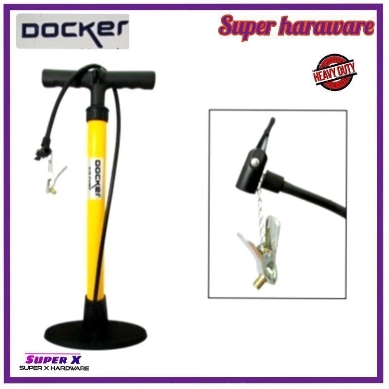 DOCKER Hand Pump /Pam Angin Tayar/pam tayar kereta/pam tayar basikal ...