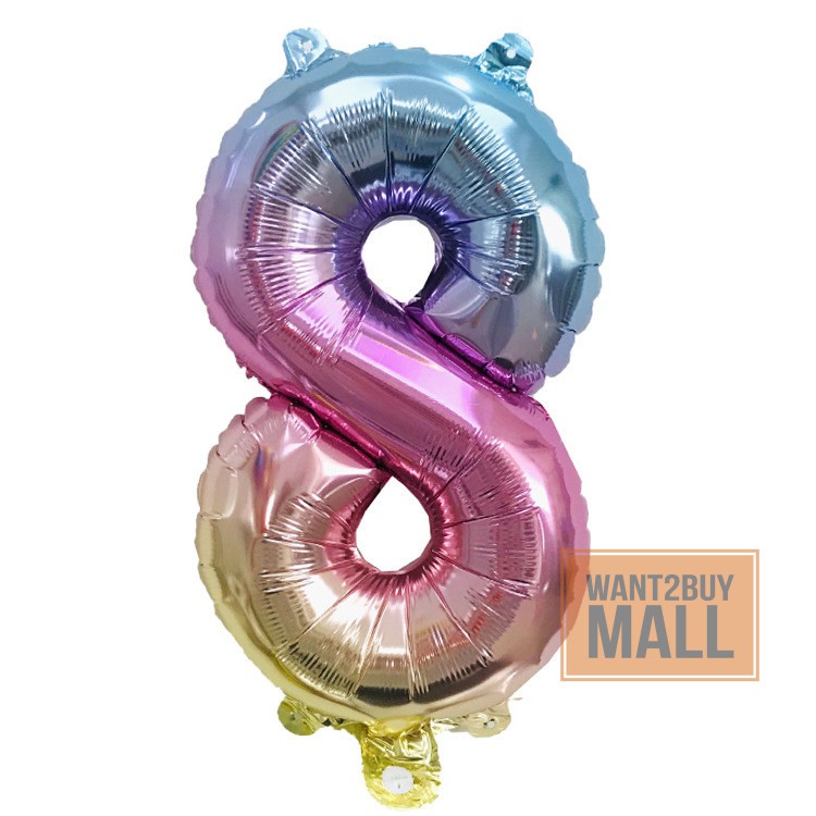 🇲🇾 🏆Hot Selling🔥 16inch Number 0-9 Balloon Gold Silver Pink Party ...