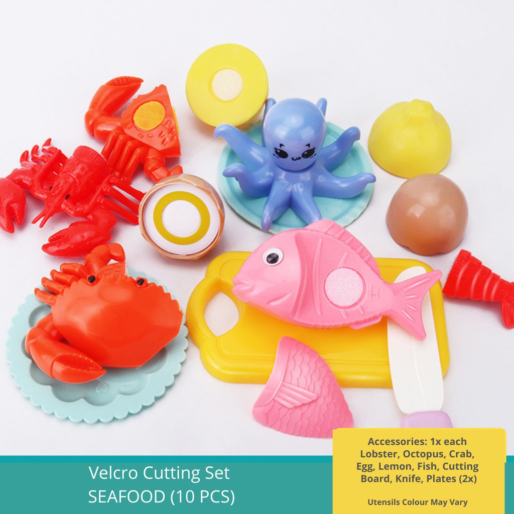 BUBU Velcro Fruit and Vegetables Kitchen Cutting Game Child Kids Toy ...