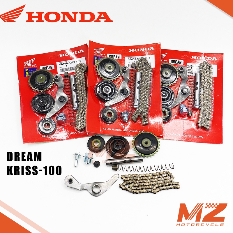 TIMING CHAIN COMPLETE SET HONDA EX5 DREAM WAVE100 KRISS 100 EMOS KRISS ...