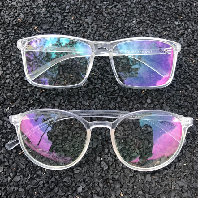 Spec Mata Clear /Hitam Viral Oval/Petak | Shopee Malaysia