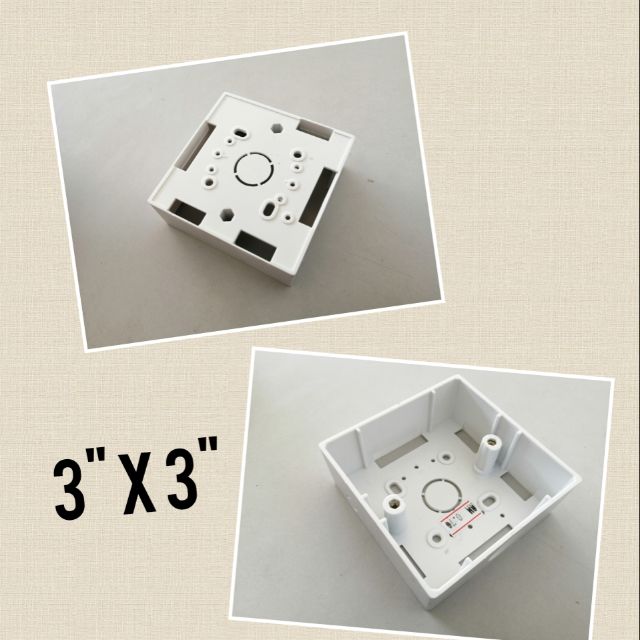PVC BOX SURFACE TYPE Nut Box/ Electrical Box/ Base Switch Socket 3X3 ...