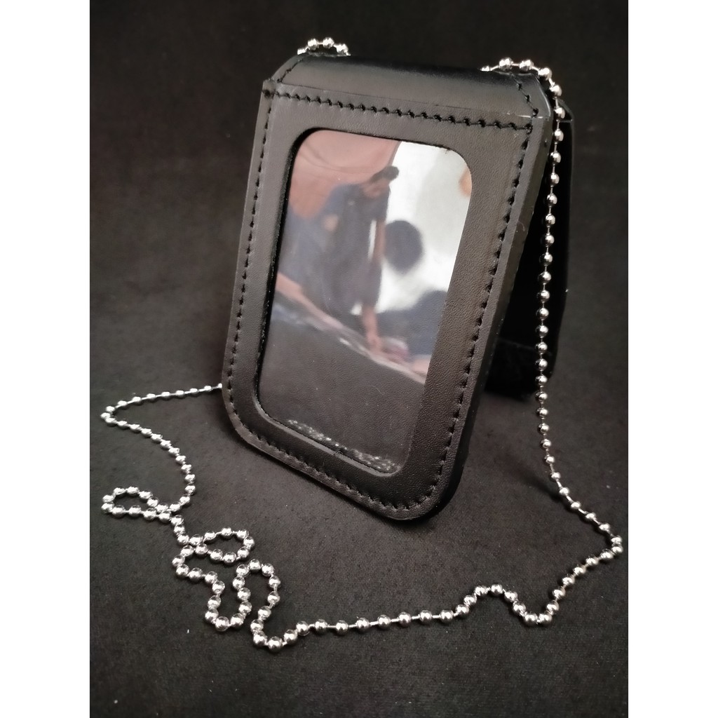 NEWEST chain necklace leather id card wallet | Shopee Malaysia