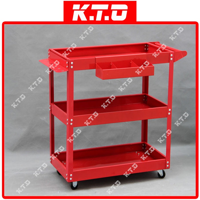 HEAVY DUTY 3 LAYERS SERVICE CART METAL STEEL 120KG GARAGE WORKSHOP ...