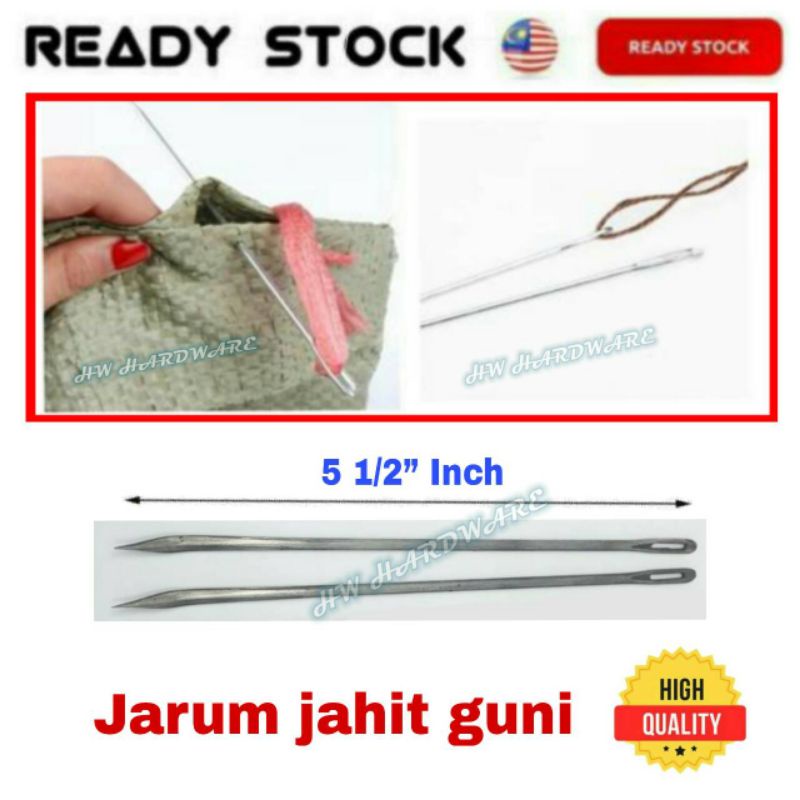 Jarum jahit guni needle sewing guni packing needle sack bag 2 pcs per ...
