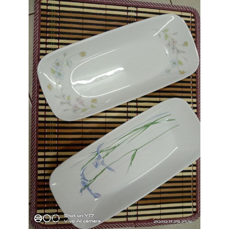 Corelle Fish Plate Pastel Bouquet & shadow iris | Shopee Malaysia