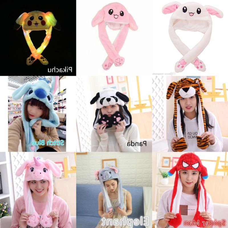 Topi tiktok Arnab (Telinga bergerak & berlampu) rabbit hat | Shopee ...