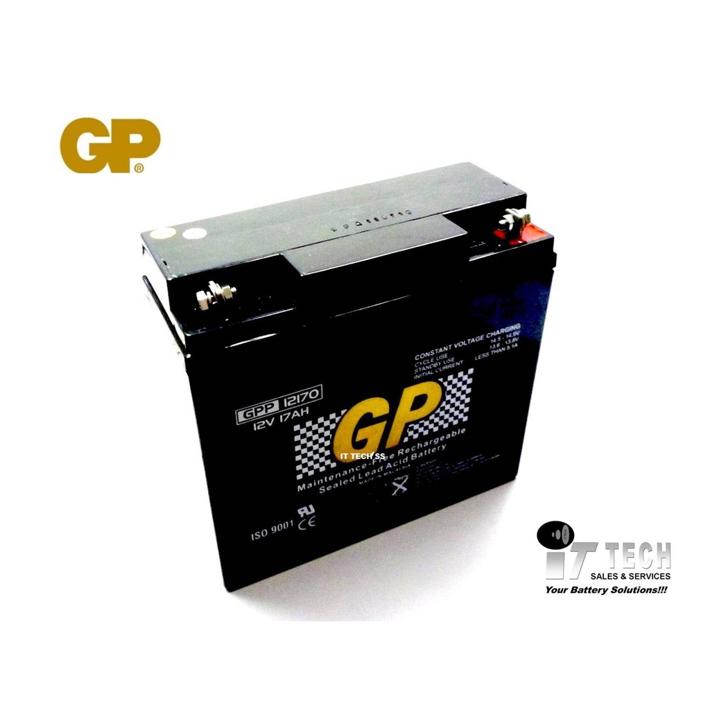 PREMIUM GP Back Up Battery 12V 17AH / 25AH Rechargeable Sealed Lead ...