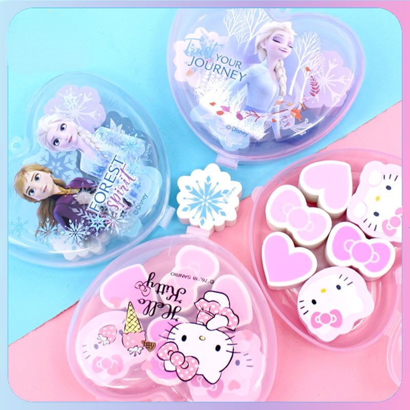 Cartoon Eraser Box Pemadam Rubber Kids Stationery Learning | Shopee ...