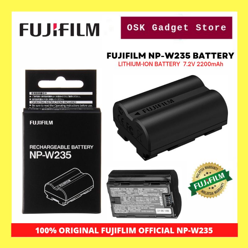 Fujifilm NP-W235 Rechargeable Battery For X-T4 GFX-50SII GFX-100S | Original Fujifilm Battery ...