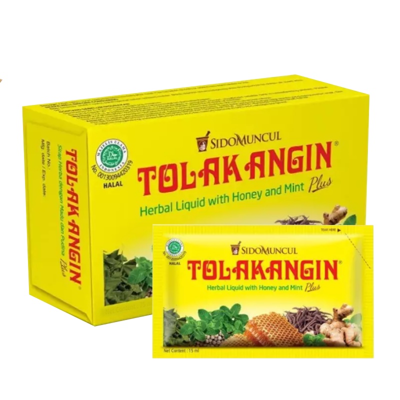 TOLAK ANGIN HERBAL LIQUID WITH HONEY AND MINT 1BOX (12 SACHET X 15ml ...
