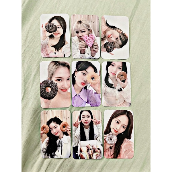 Ready] TWICE UNOFFICIAL PHOTOCARD DOGHNUT FANMADE FOR FREEBIES ALL MEMBERS KIT SETS NAYEON ...