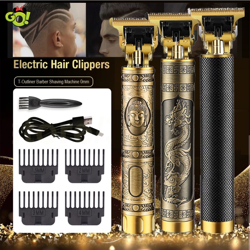 Electric Professional Wireless Hair Clipper Trimmer Barber Rechargeable ...